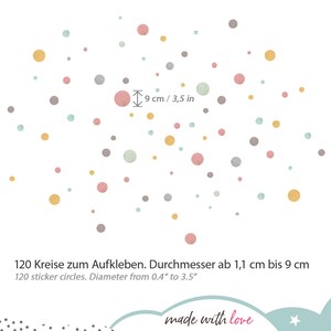 Punkte Set 120 Stück Wandtattoo Kreise Kinderzimmer Wandsticker ...