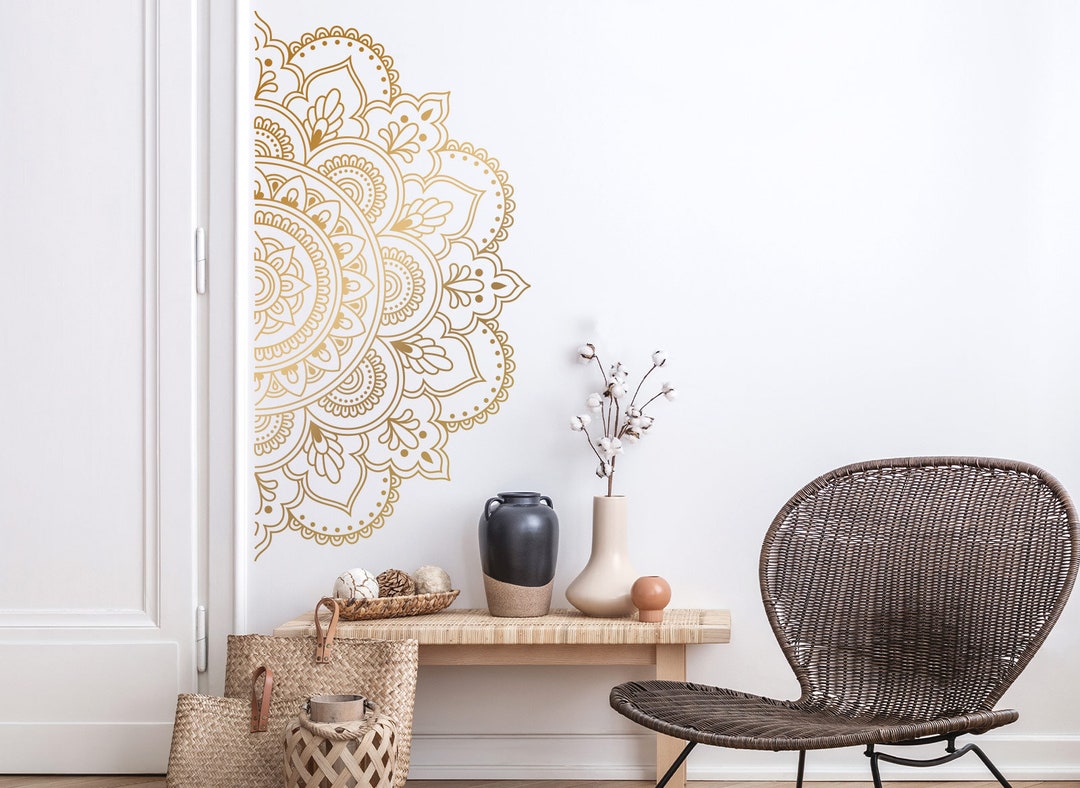 Wall Decal Wall Sticker Living Room Mandala Hallway Ornament Wall ...