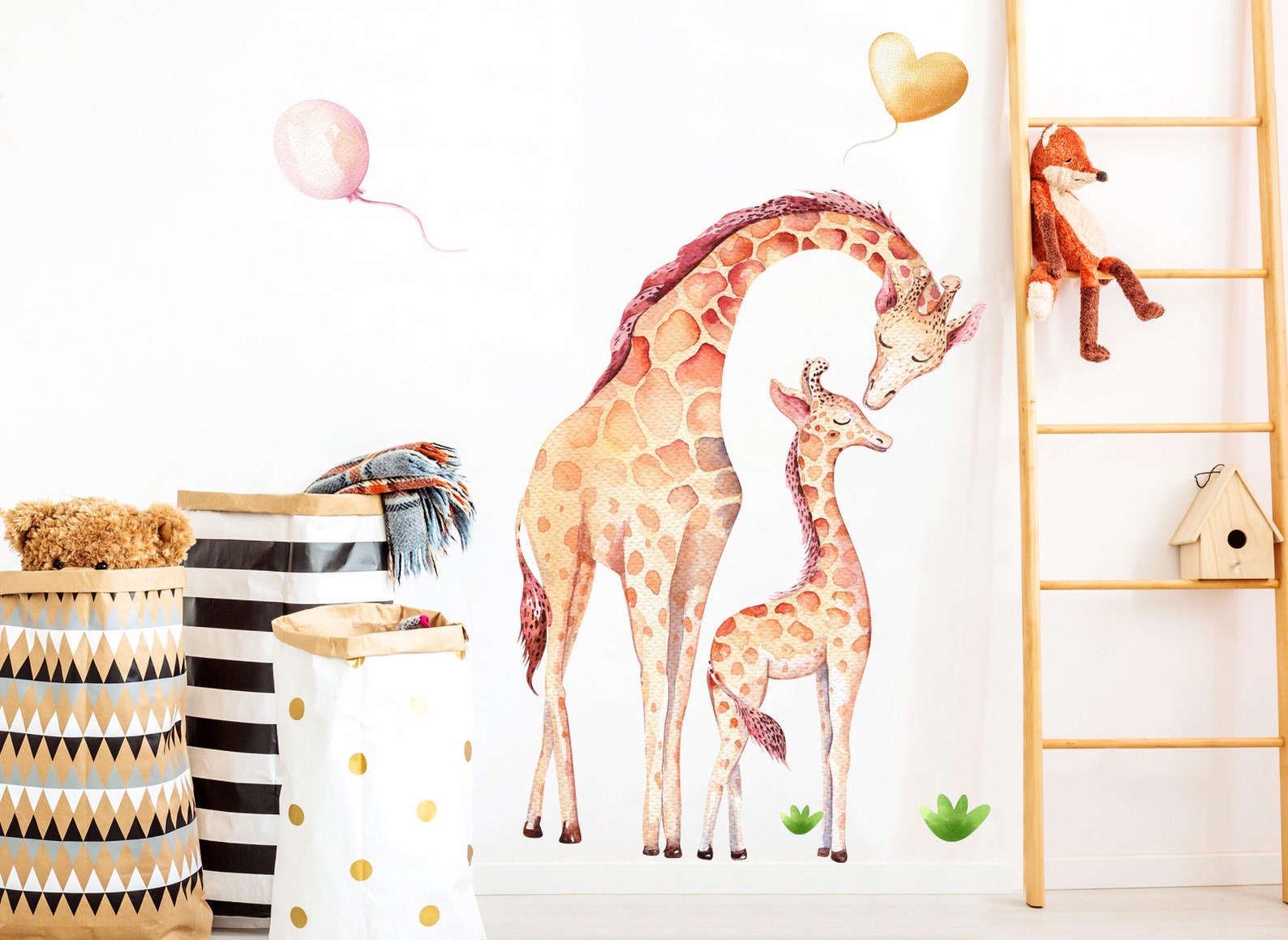 Wall Decal Giraffes Nursery Baby Room Kids Stickers Stickers - Etsy