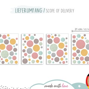 Punkte Set 120 Stück Wandtattoo Kreise Kinderzimmer Wandsticker ...