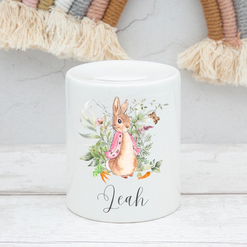 Bunny Piggy Bank - Etsy