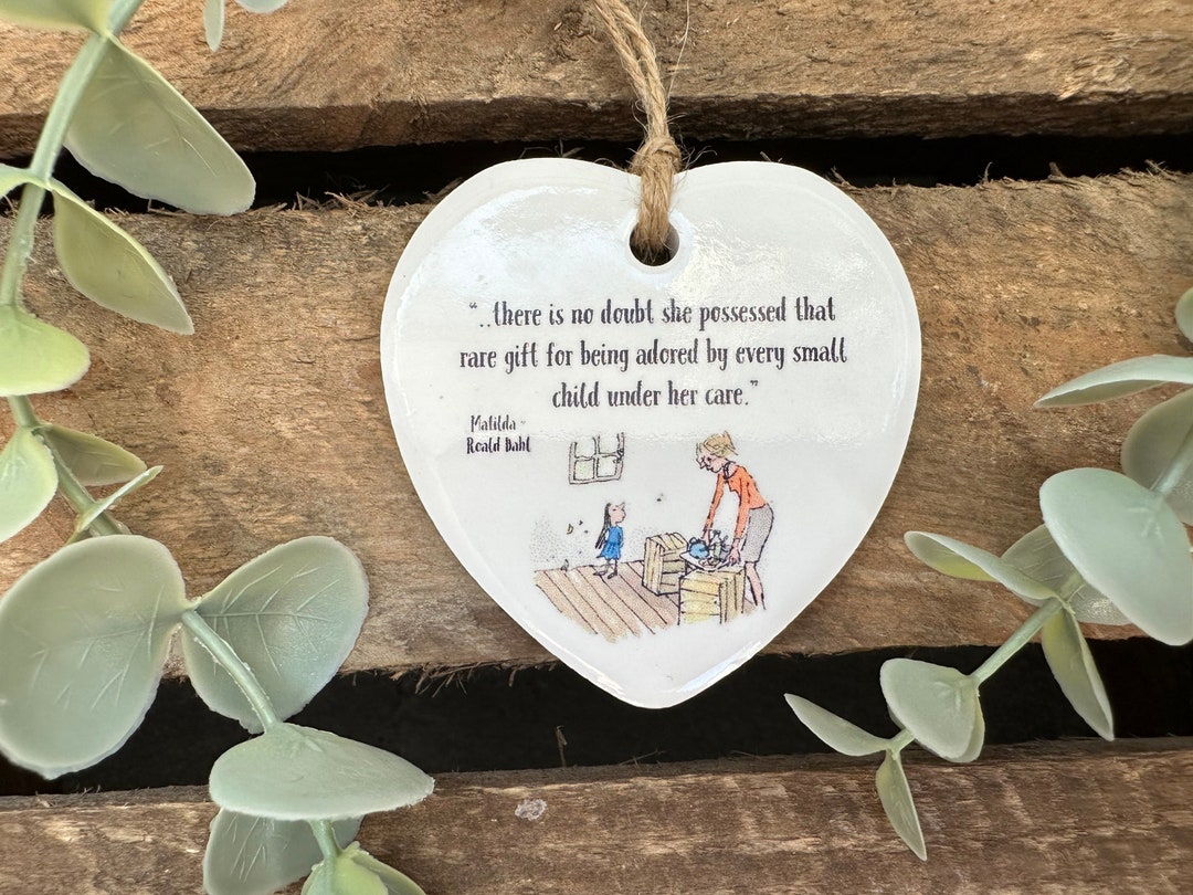 Sweet Matilda Miss Honey Ceramic Heart Quote Decoration/ Keepsake ...