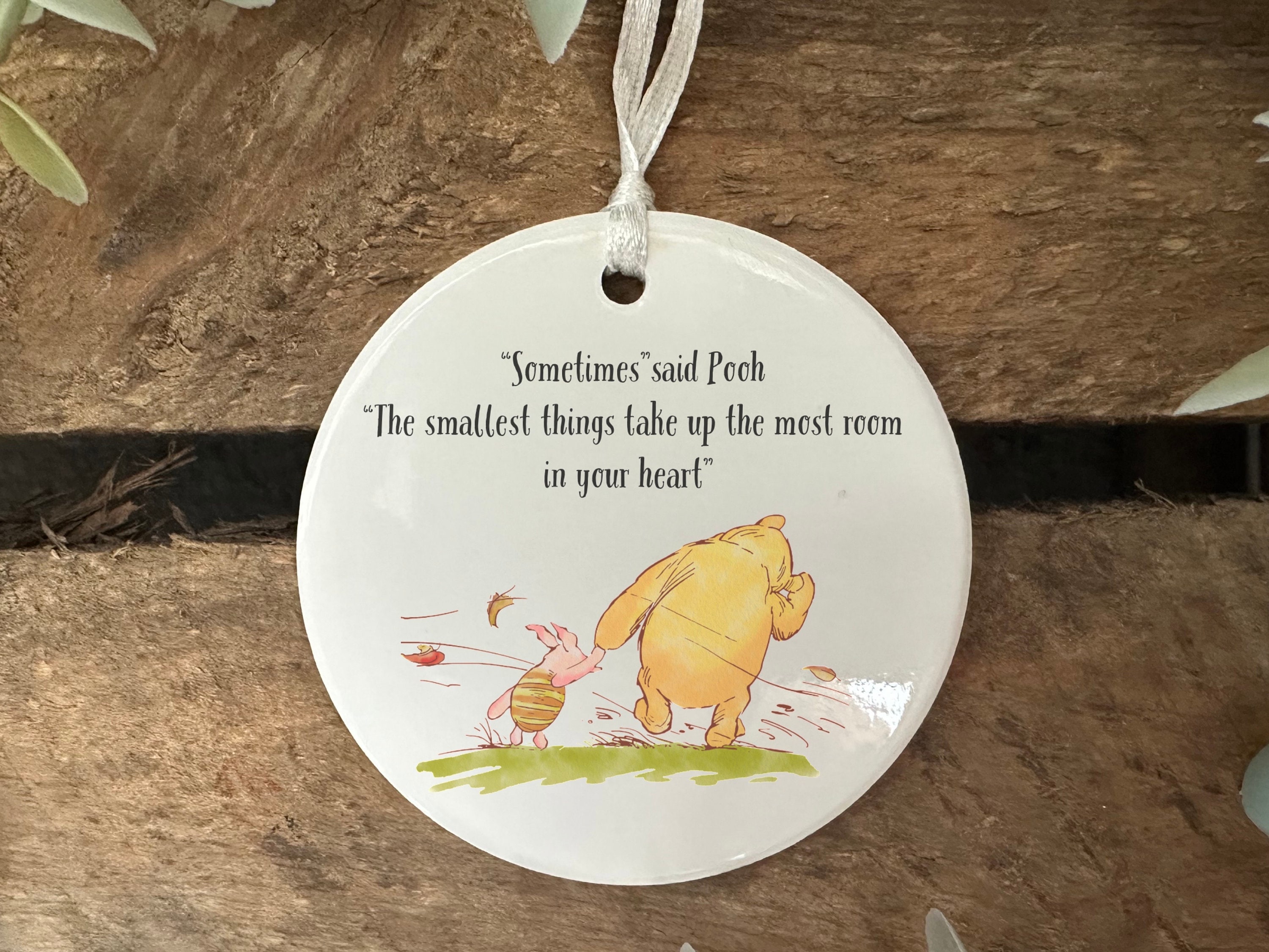 Cute Winnie the Pooh sometimes the Smallest Things Ceramic Quote ...