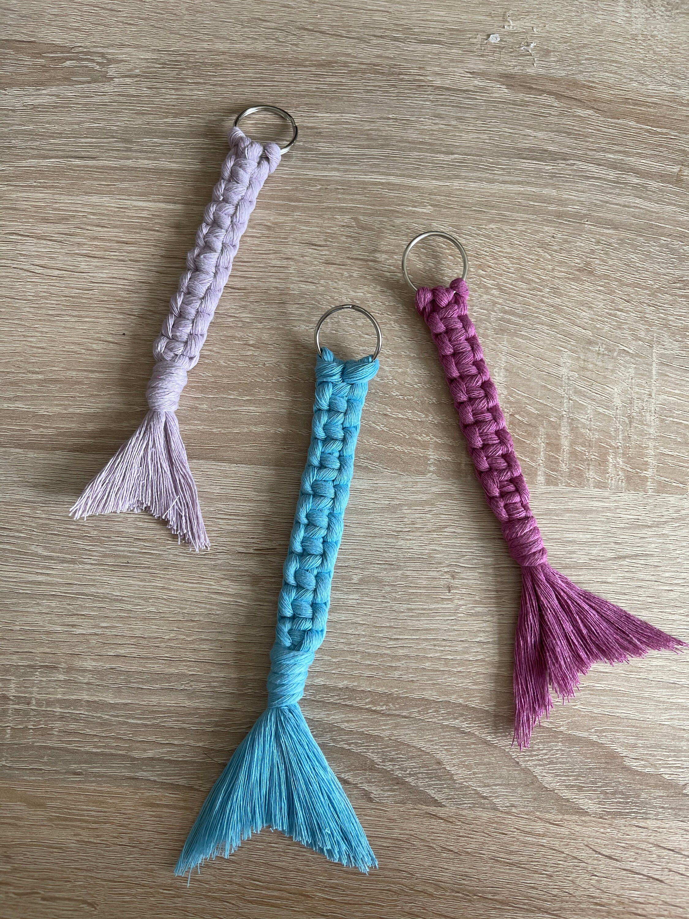 Macrame Mermaid Fish Tail Keyring | Etsy