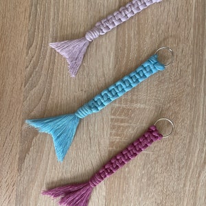 Macrame Mermaid Fish Tail Keyring - Etsy