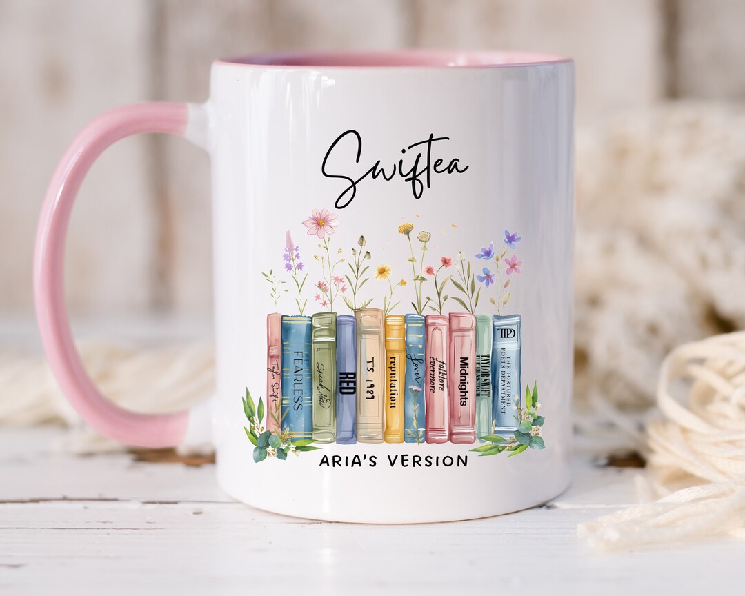 Album Books Swiftea Mug Personalised Swiftie Gift Eras Tour Coffee Cup ...