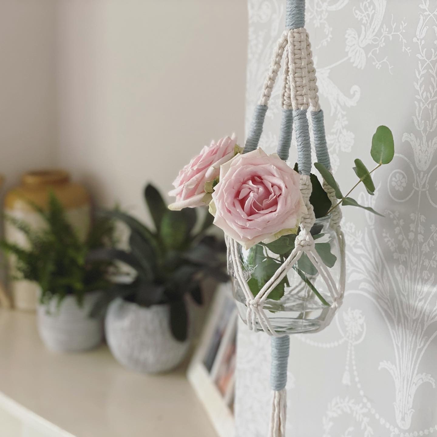 Gorgeous Macrame Natural Recycled Cotton Plant Hanger Size - Etsy