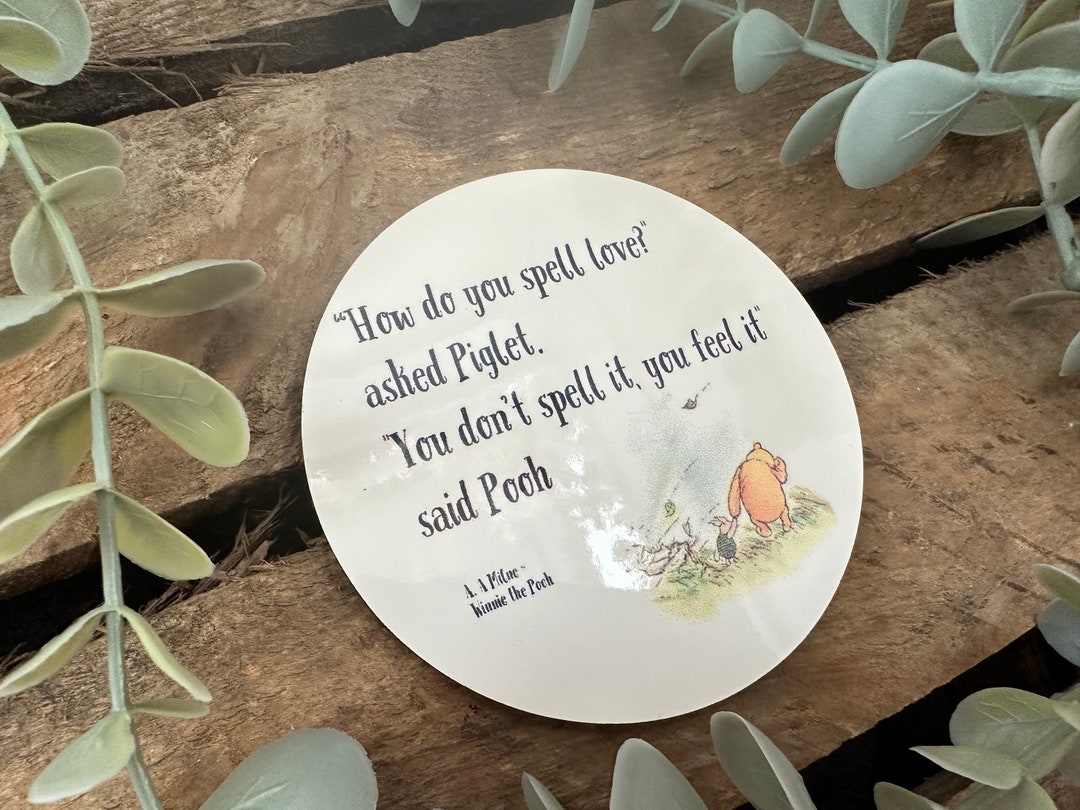Winnie the Pooh ‘how Do You Spell Love’ Quote Coaster/ MDF Drinks Mat ...