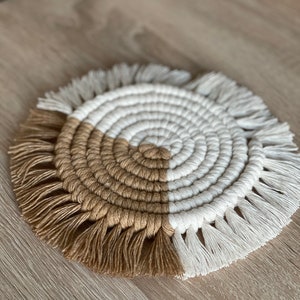 Gorgeous Natural Handmade Round Macrame Plant Mat - Etsy