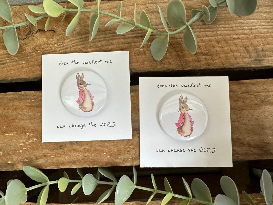 Flopsy Bunny Peter Rabbit Badge / Magnet Quote Card Party | Beatrix ...