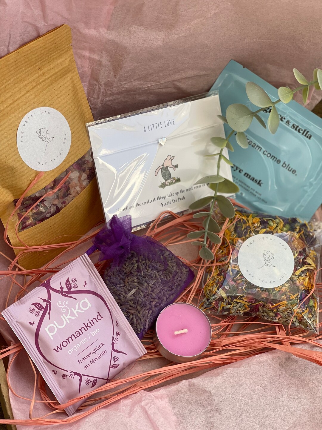 Herbal Self Care Box Care Package Hamper for Her Bath Salts Bath ...