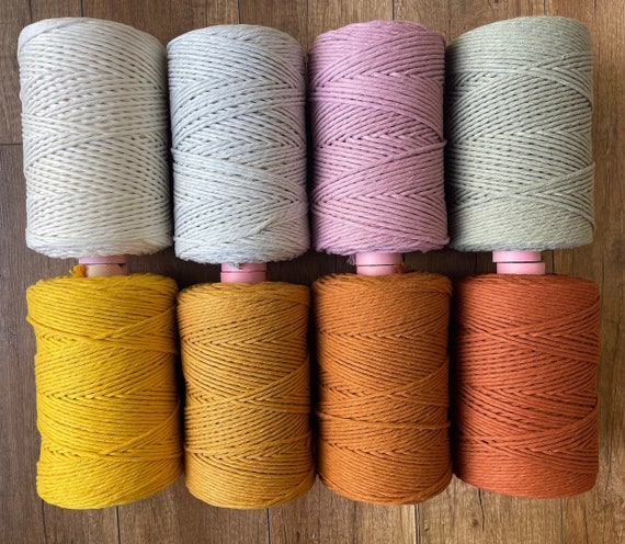 3mm Recycled Cotton Macrame String Single Twist Cord - Etsy