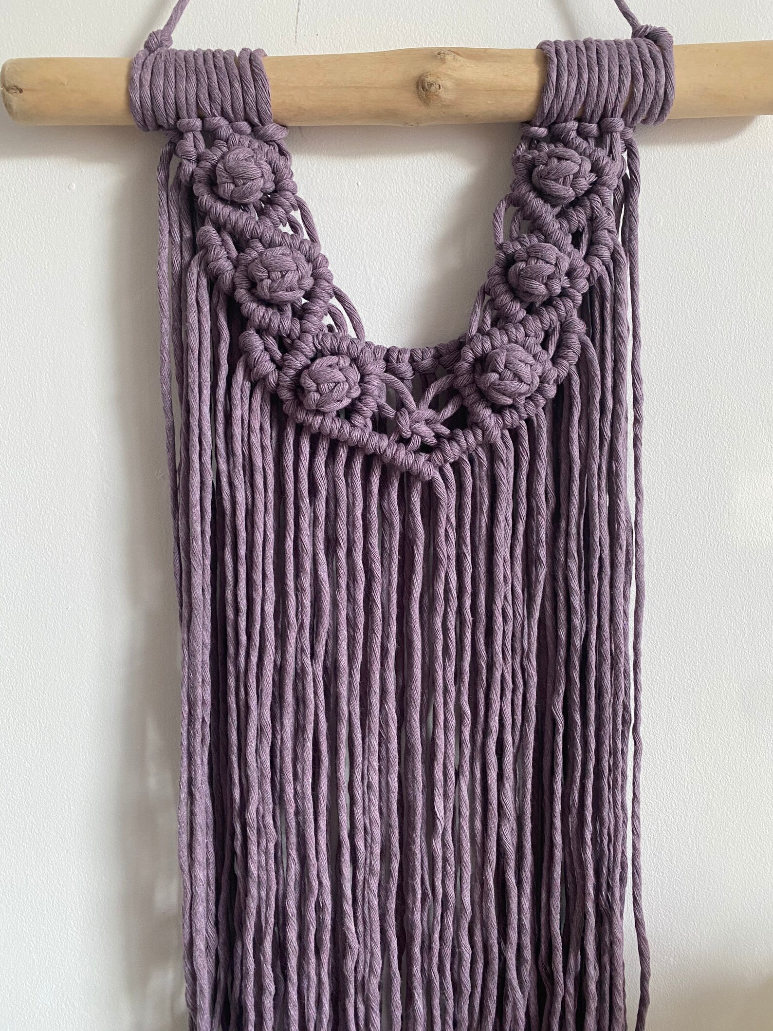 Beautiful Purple Macrame Wall Hanging on Driftwood - Etsy UK