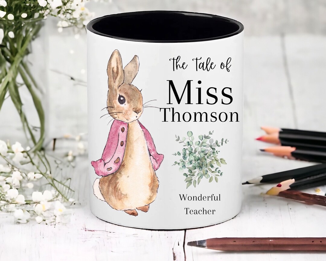 Personalised Teacher Peter Rabbit Pencil Holder | Pen Caddy | Unique ...