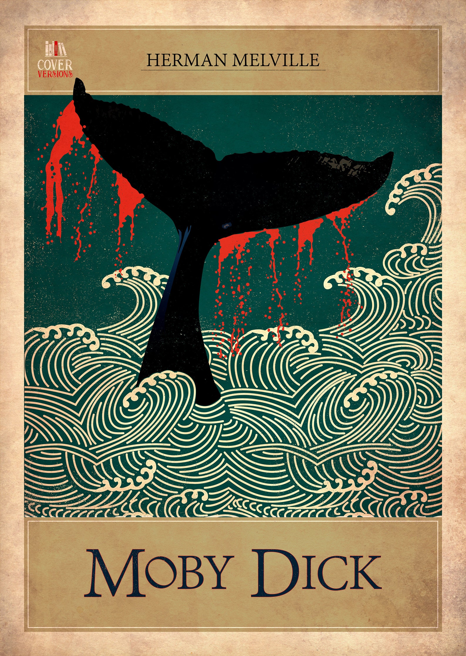 Moby Dick Un Official Vintage Style Novel Art Print Etsy
