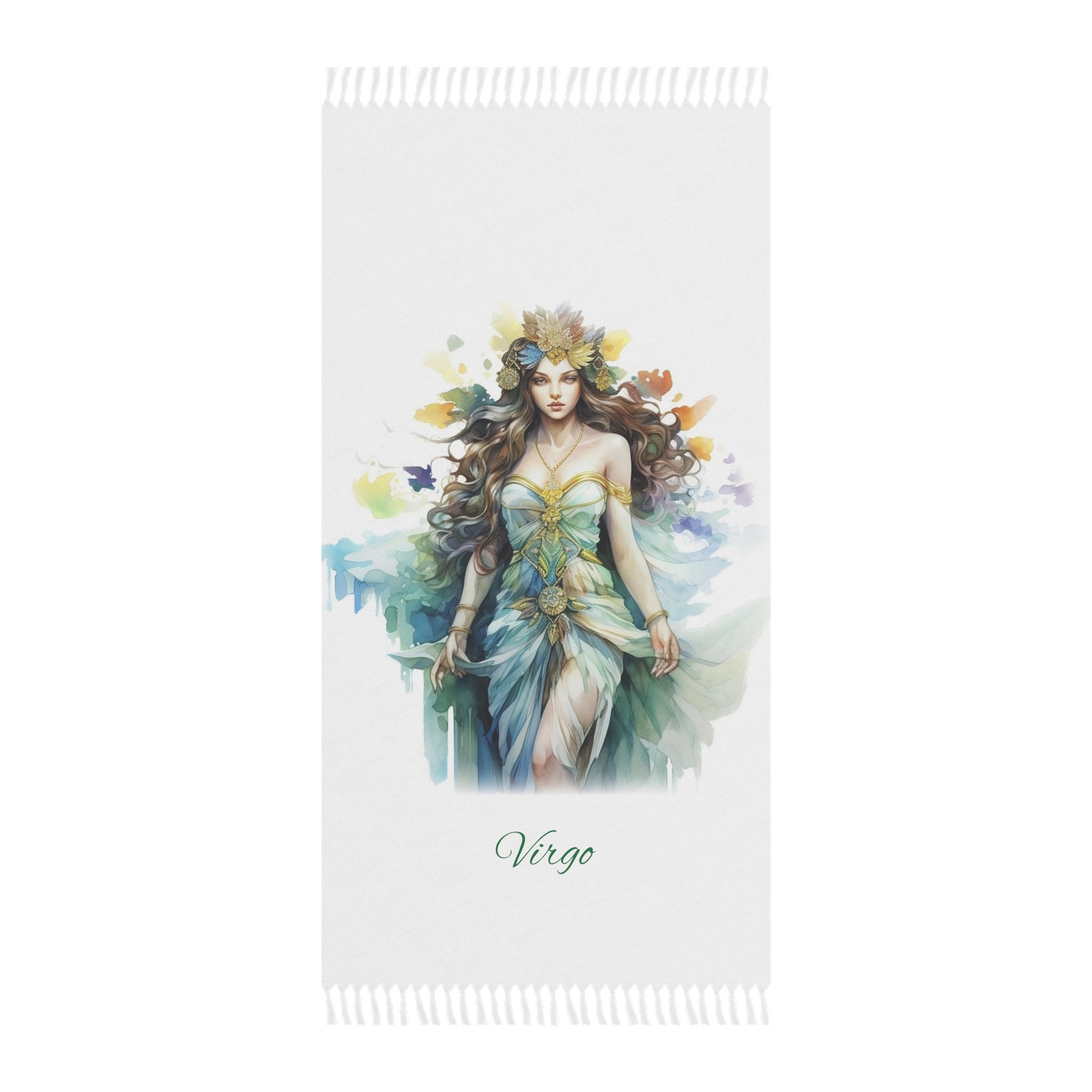 Virgo Maiden Watercolor Boho Beach Cloth Towel - Etsy