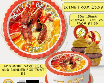 Flash Cupcake Topper | Etsy