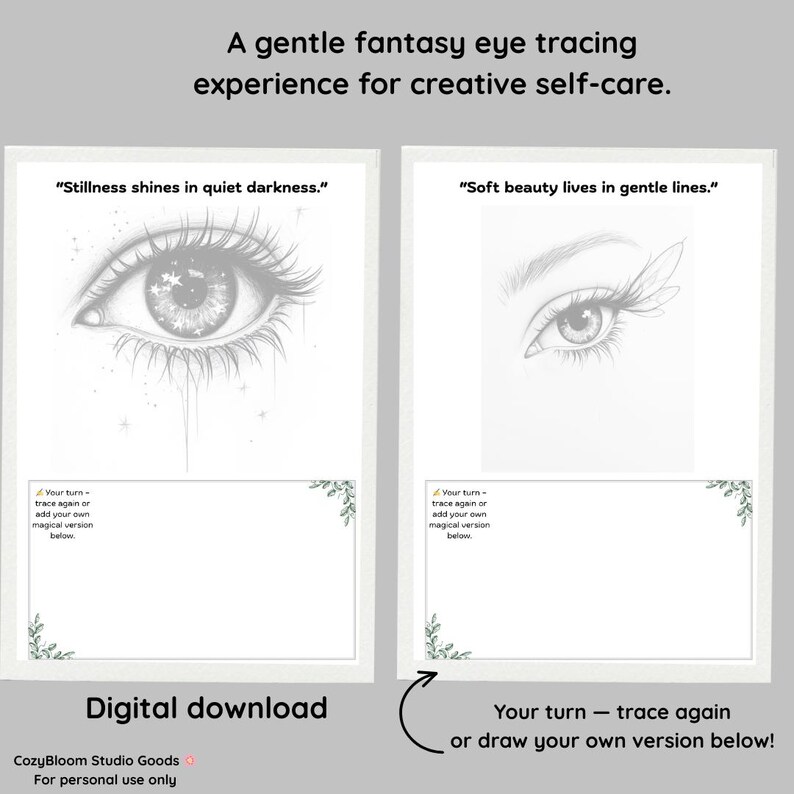 Fantasy Eyes Tracing Pack – Pencil Sketch Style - Etsy