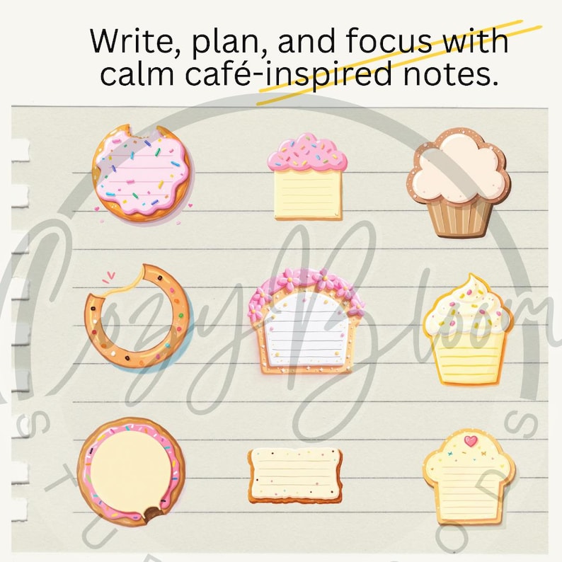 Cafe Notes Sticky Set for Work & Study Planning - Etsy