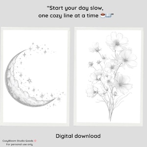 Nature-inspired Tracing Printable Pack – 10 Calm Drawing Pages | A4 PDF ...