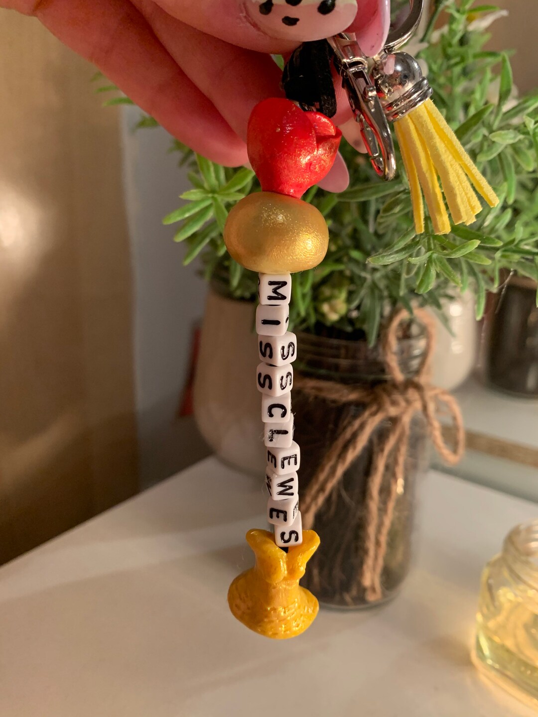 Personalised Beauty and the Beast Keychain - Etsy