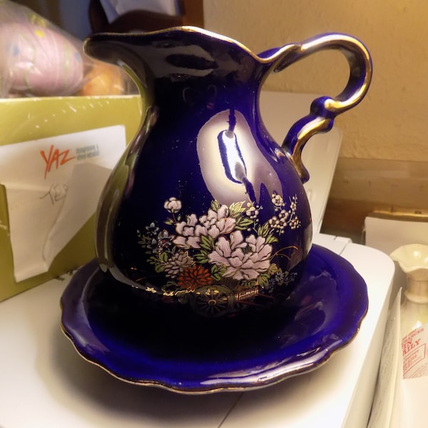 Cobalt Blue Pitcher - Etsy