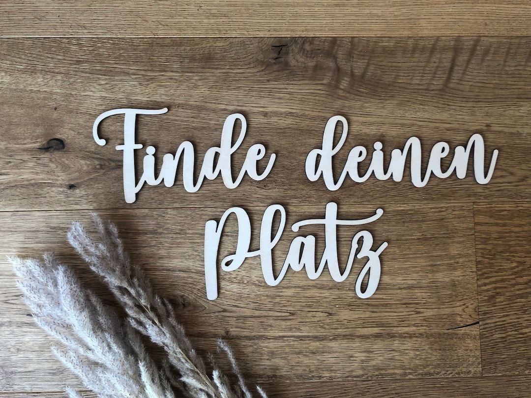 Schriftzug Finde deinen Platz aus Holz - Etsy.de