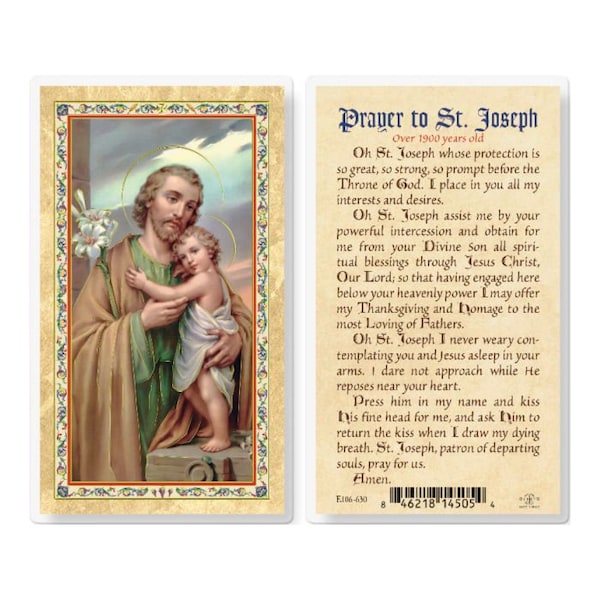 Prayer to St Joseph Card - Etsy