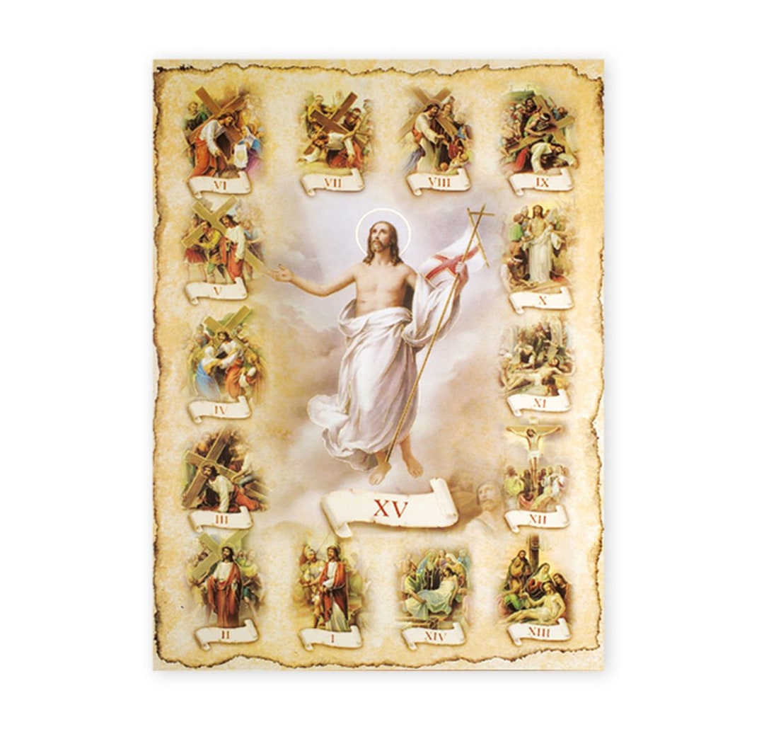 Stations of the Cross Framing Poster Print Large 19 X 27 Catholic Wall ...