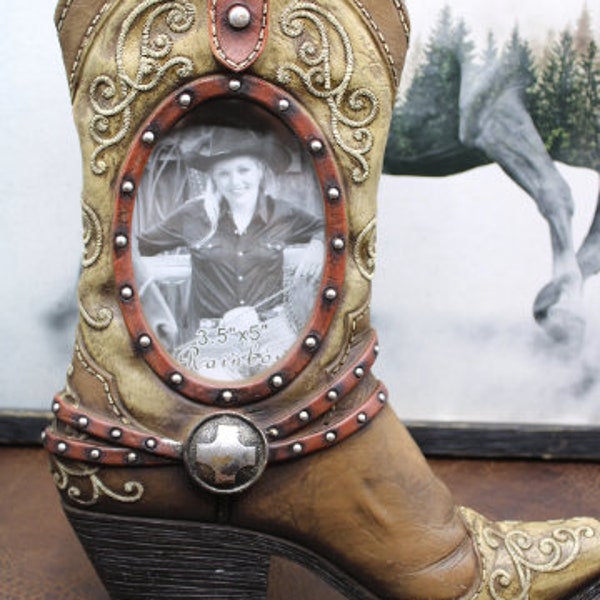 Cowboy Boot Picture Frame - Etsy
