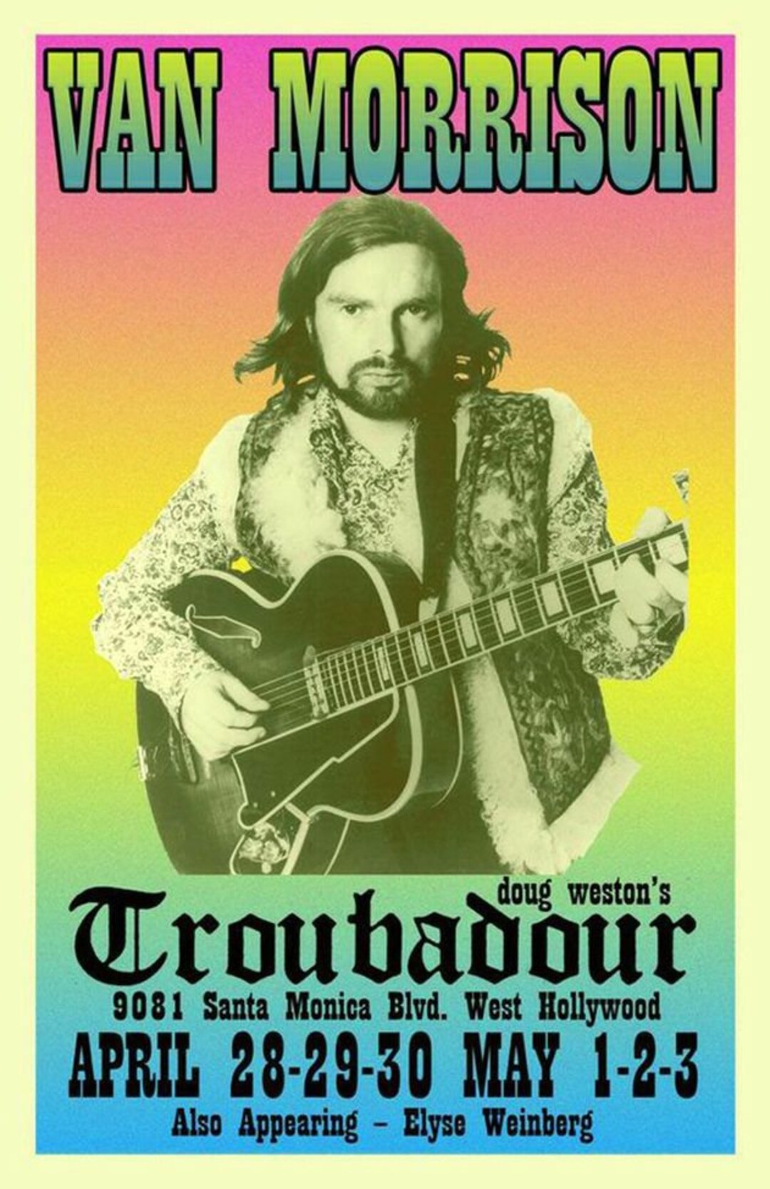 Van Morrison Concert Tour Poster Print, Rock Wall Art Reproduction ...