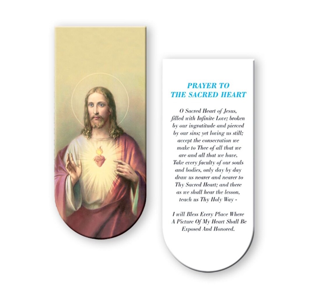 Sacred Heart Magnetic Bookmark Set of 10 Church Class Gifts - Etsy