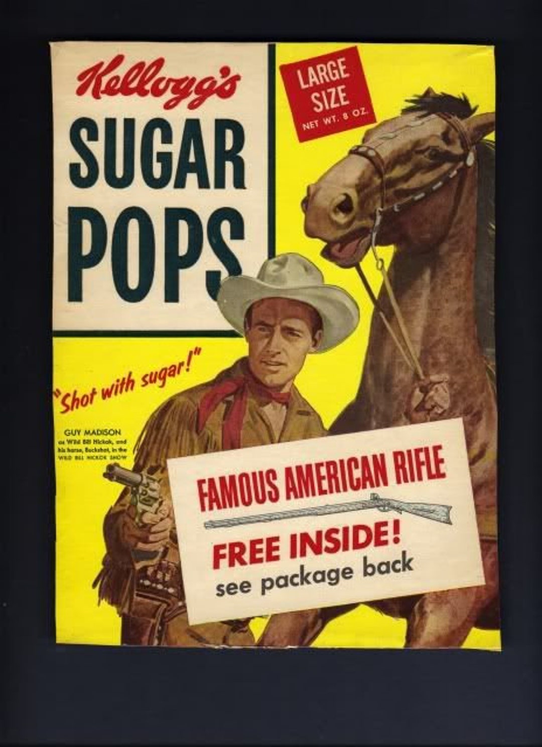 Vintage Guy Madison Sugar Pops Cereal Ad Reproduction Framing Print ...