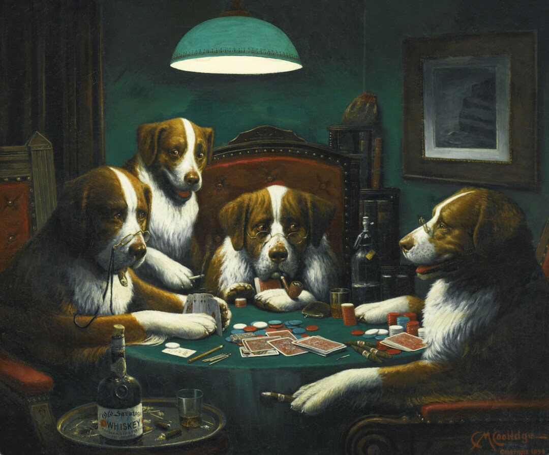 Dogs Poker Game by Cassius Marcellus Coolidge Circa 1894 Dogs Playing Poker Print Wall Decor - Etsy