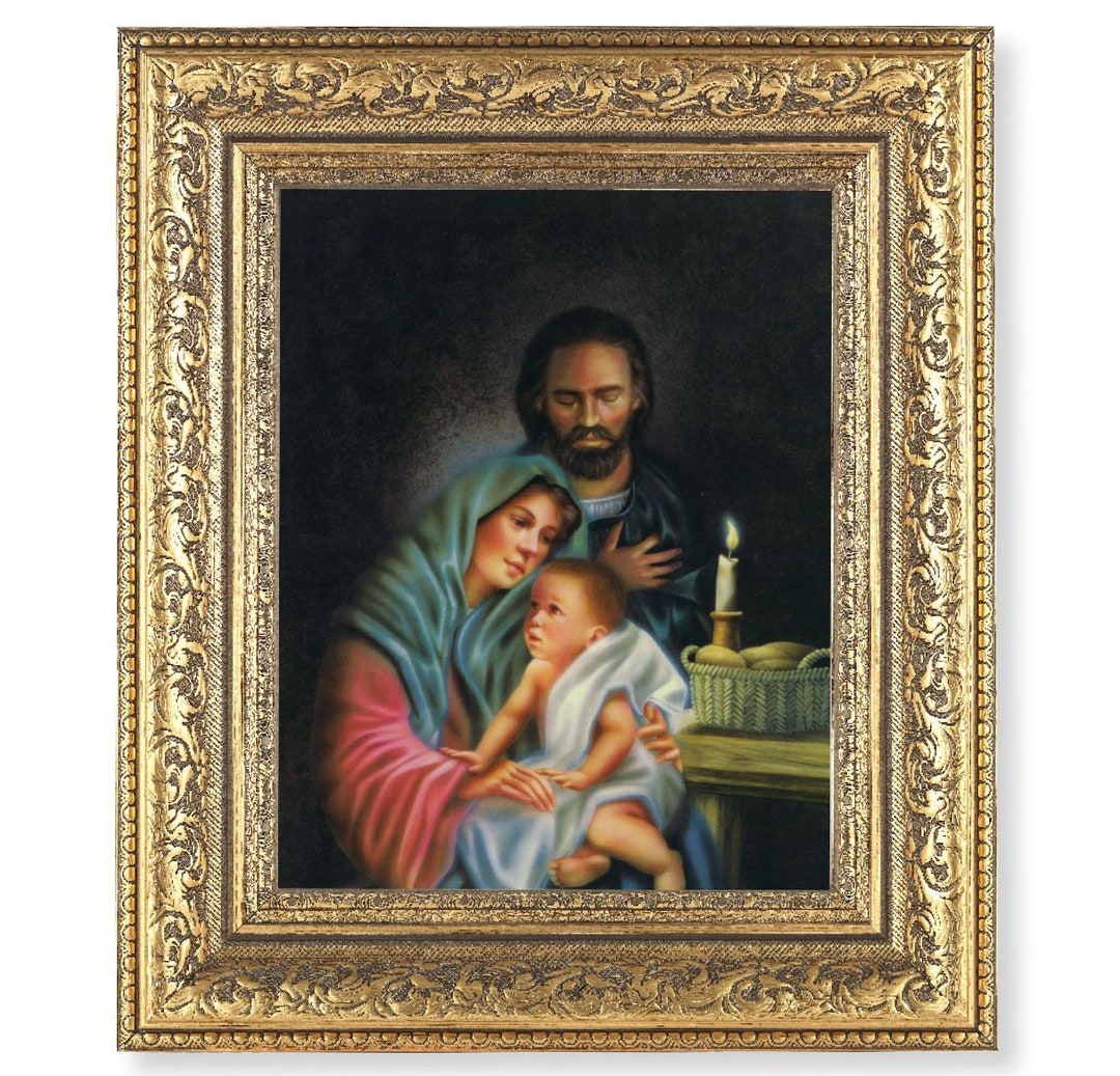 The Holy Family Print With 12 1/2 X 14 1/2 Ornate - Etsy