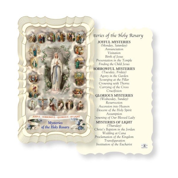 Catholic Rosary Cards - Etsy