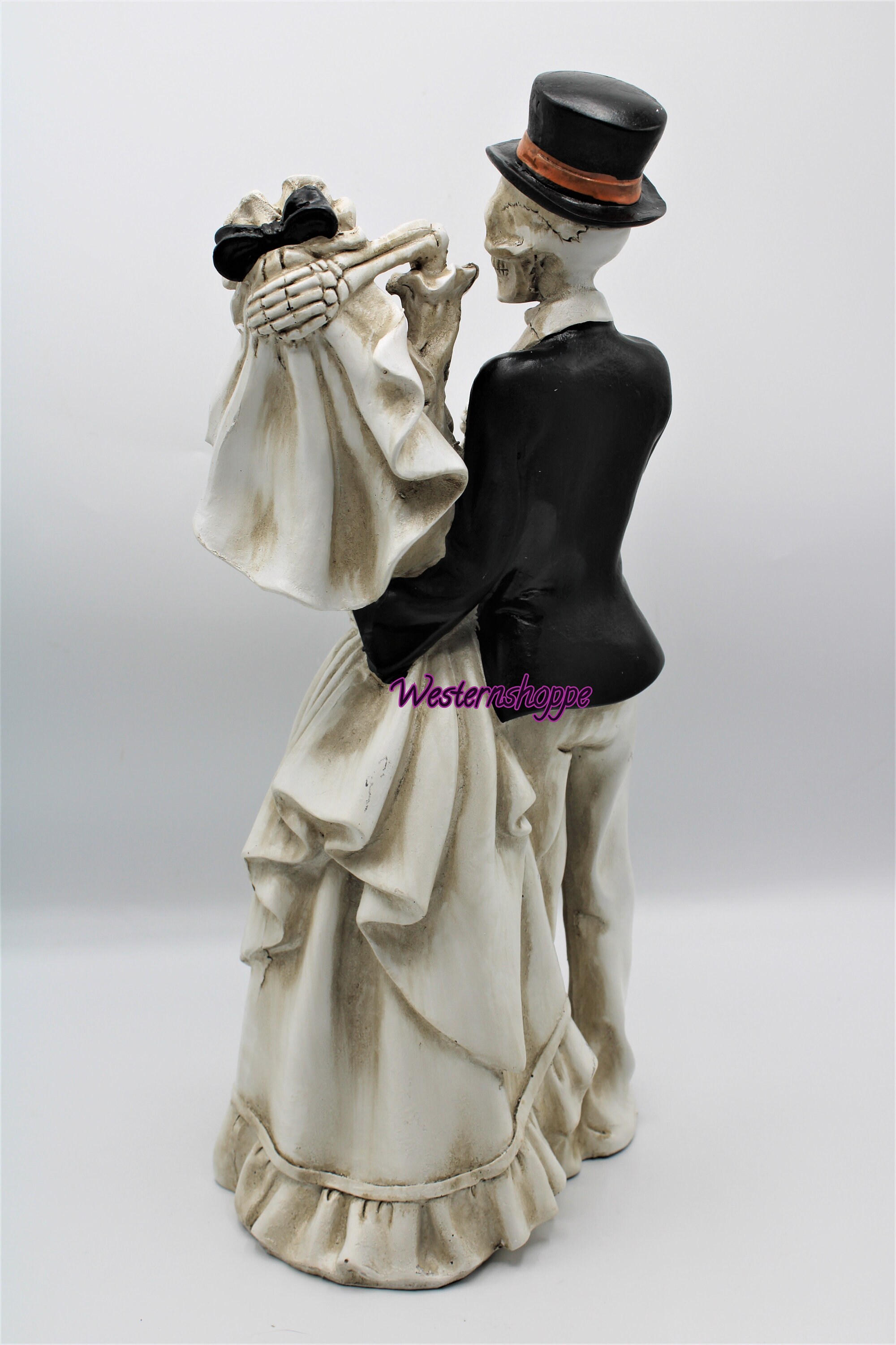 Skeleton Wedding Couple Statue Day of the Dead Gothic Decor - Etsy