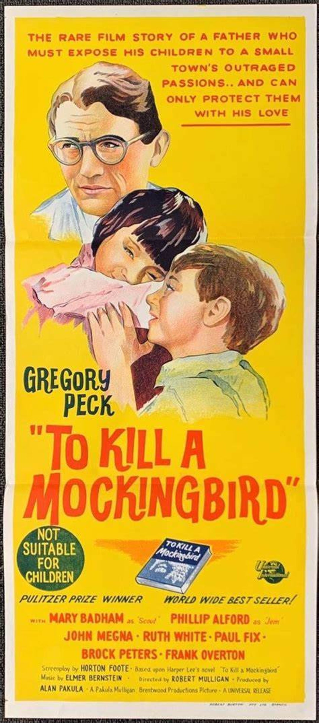 To Kill a Mockingbird Gregory Peck Movie Poster Framing Print Vintage ...