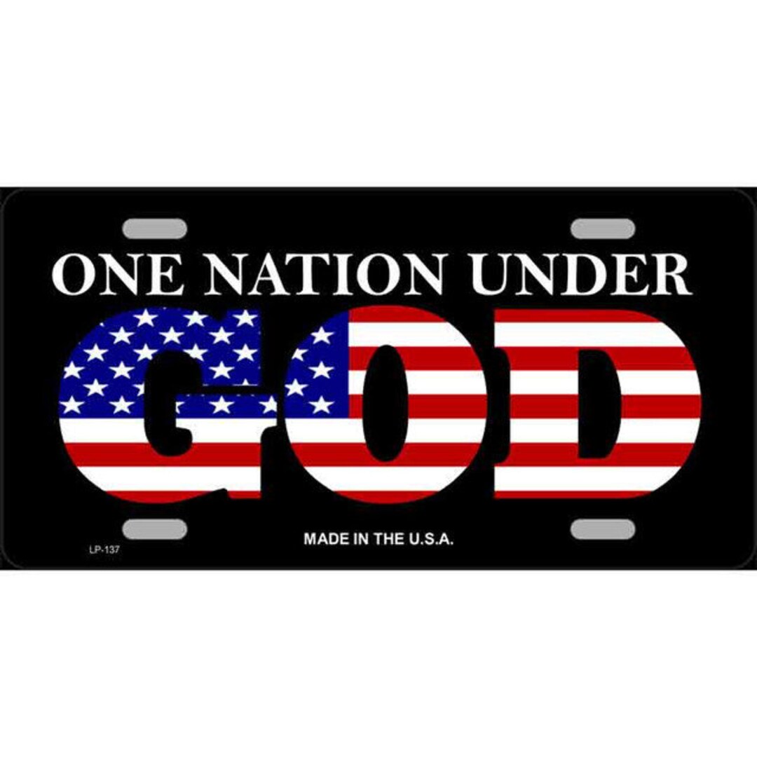 America One Nation Under God Metal Novelty License Plate Tag - Etsy