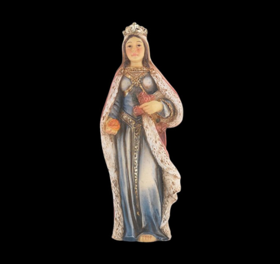 Saint Elizabeth of Hungary Statue Beautiful Hand Painted Catholic ...