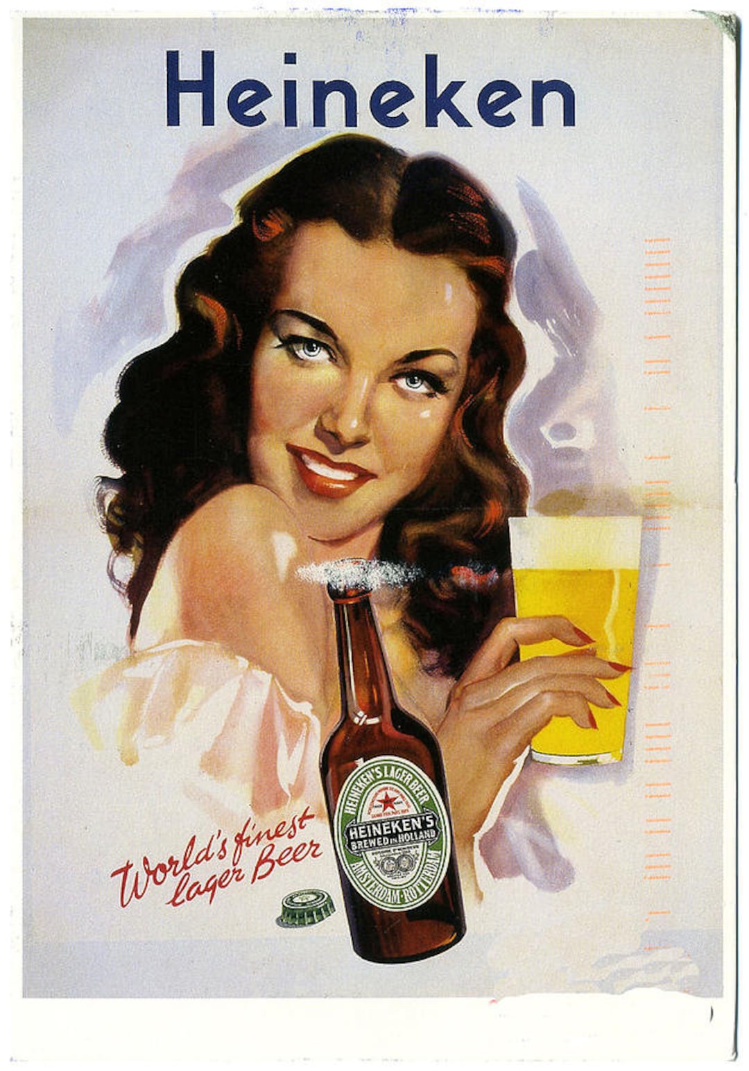 Vintage Heineken Beer Reproduction Framing Print Vintage Advertising ...