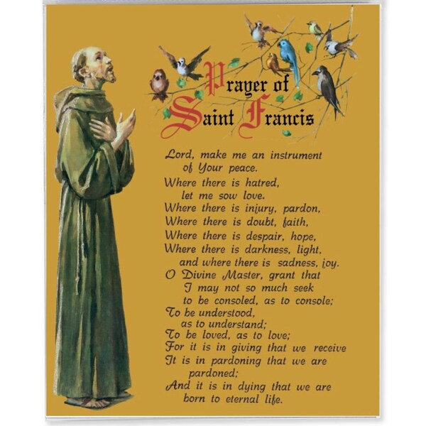Saint Francis Prayer - Etsy