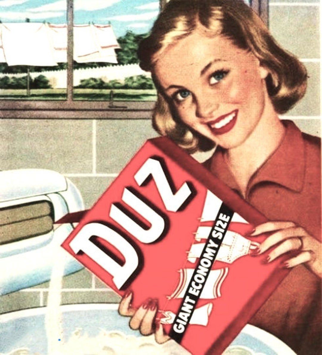 Vintage Duz Laundry Soap Reproduction Framing Print Vintage Advertising ...