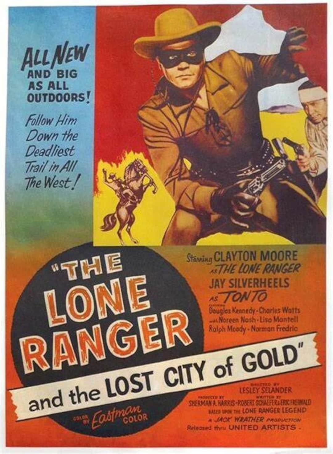Lone Ranger Clayton Moore Framing Print Vintage Movie Poster Wall Decor ...
