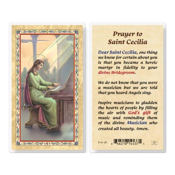 St Cecilia Prayer Card - Etsy