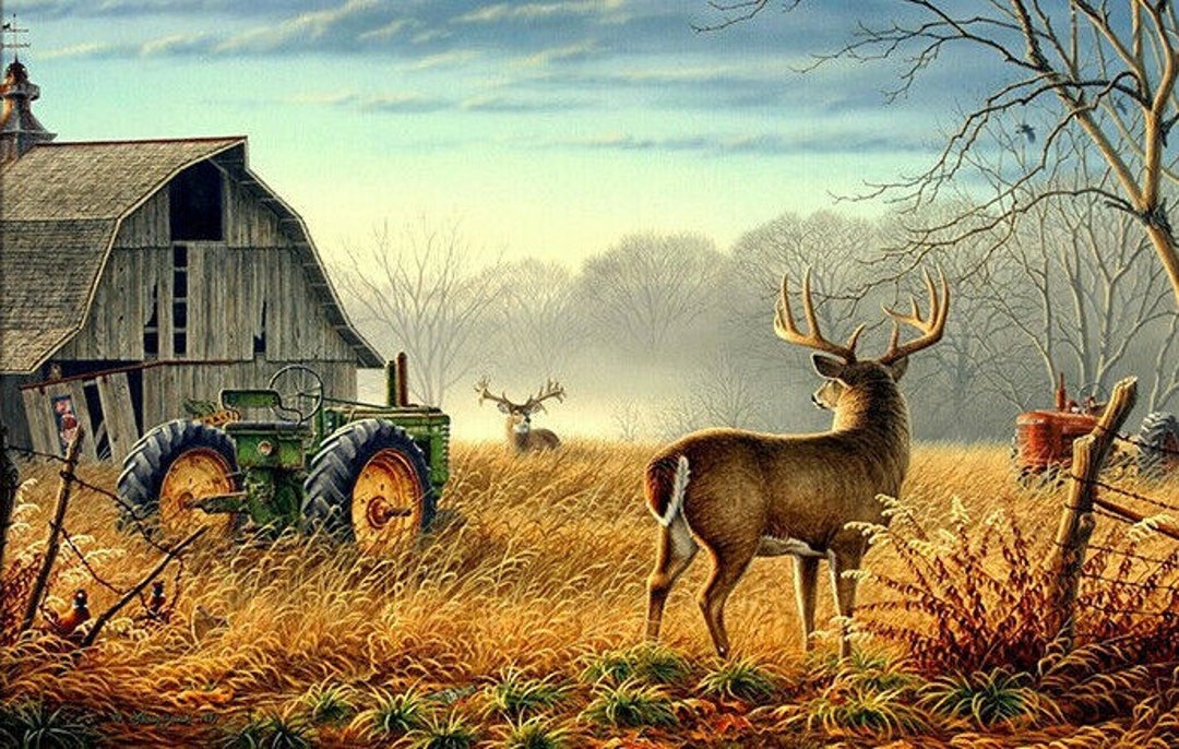 Deer Buck Framing Poster Print Country Ranch Wildlife Wall Decor - Etsy