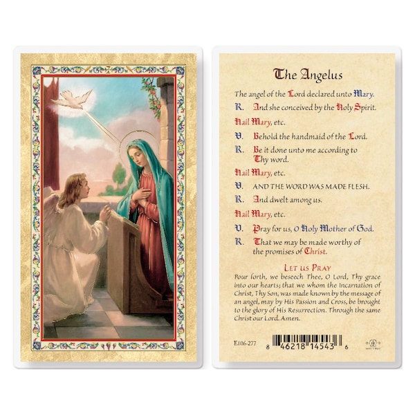 Angelus Prayer Card - Etsy
