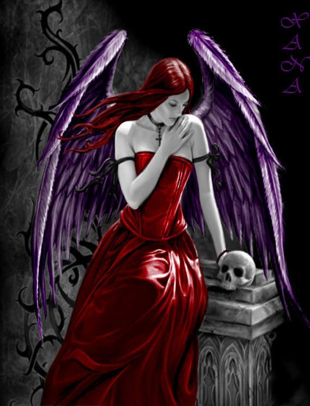 Gothic Angel Framing Print Fantasy Gifts Wall Decor - Etsy