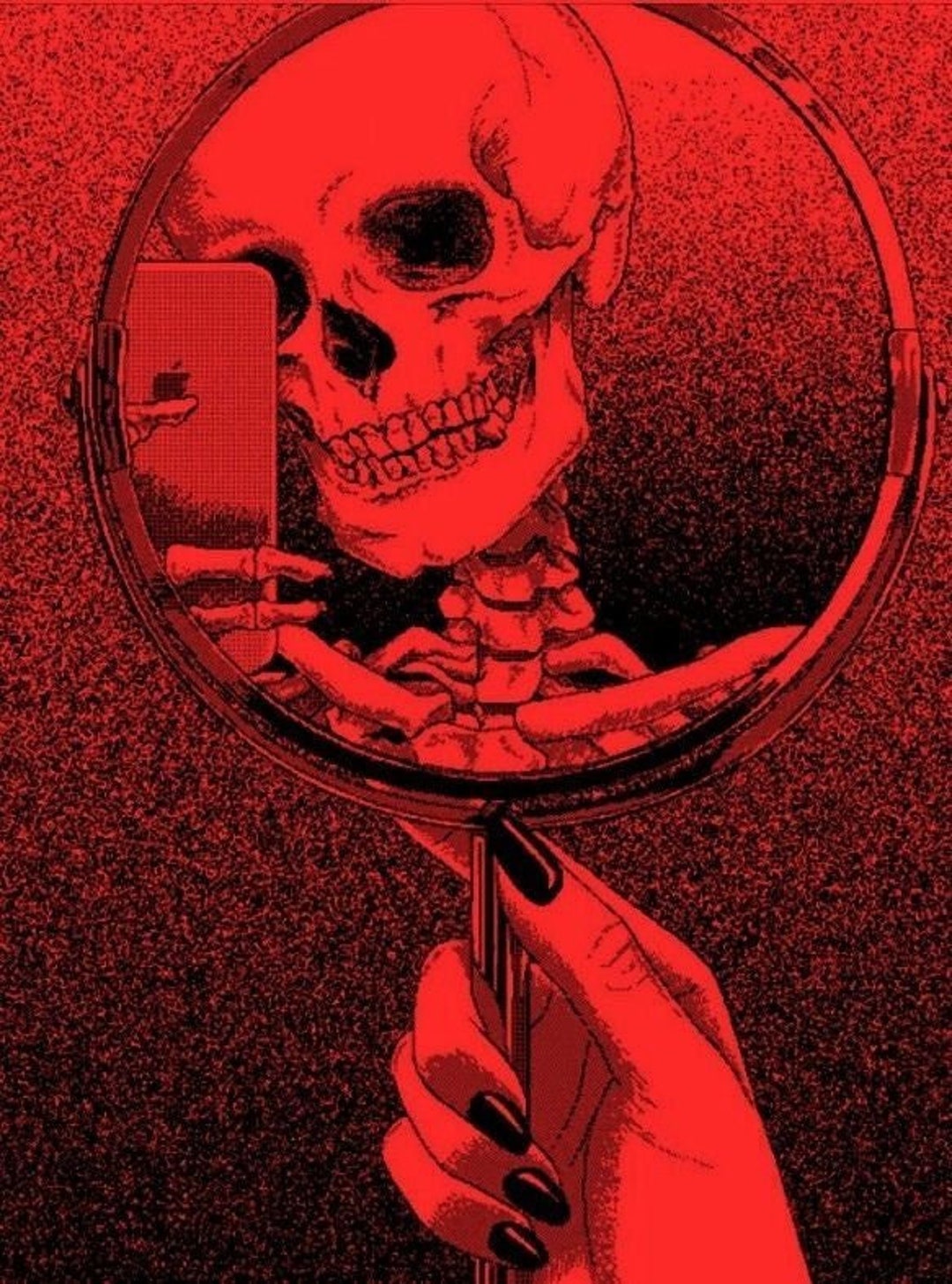 Skeleton Selfie Poster Framing Print Gothic Horror Wall Decor - Etsy