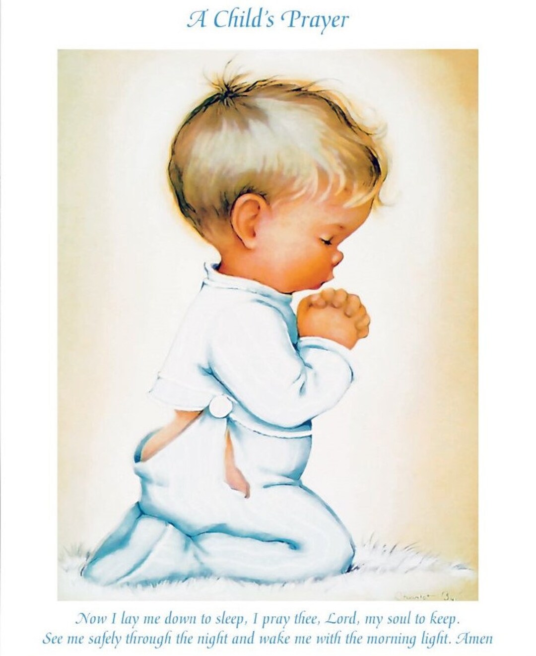 Little Boys Prayer Framing Print Religious Gifts Catholic Wall Decor - Etsy